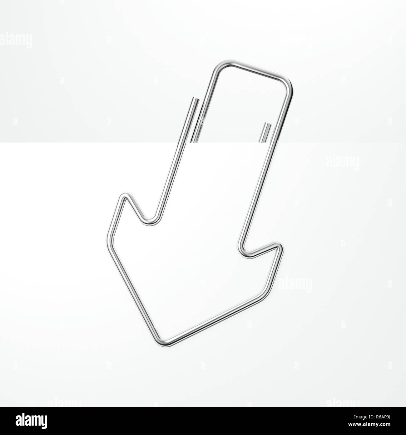 Metal arrow-shaped clip. 3d rendering Stock Photo - Alamy