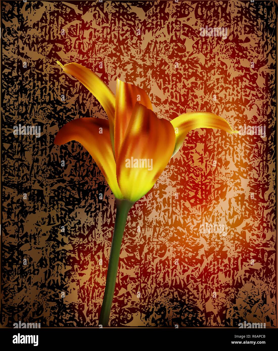 Golden tulips Stock Vector Images - Alamy