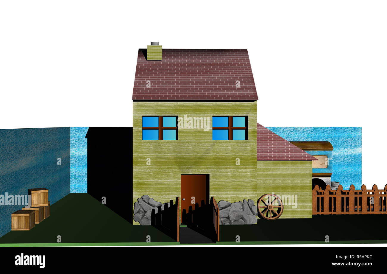 colorful cartoon house Stock Photo - Alamy