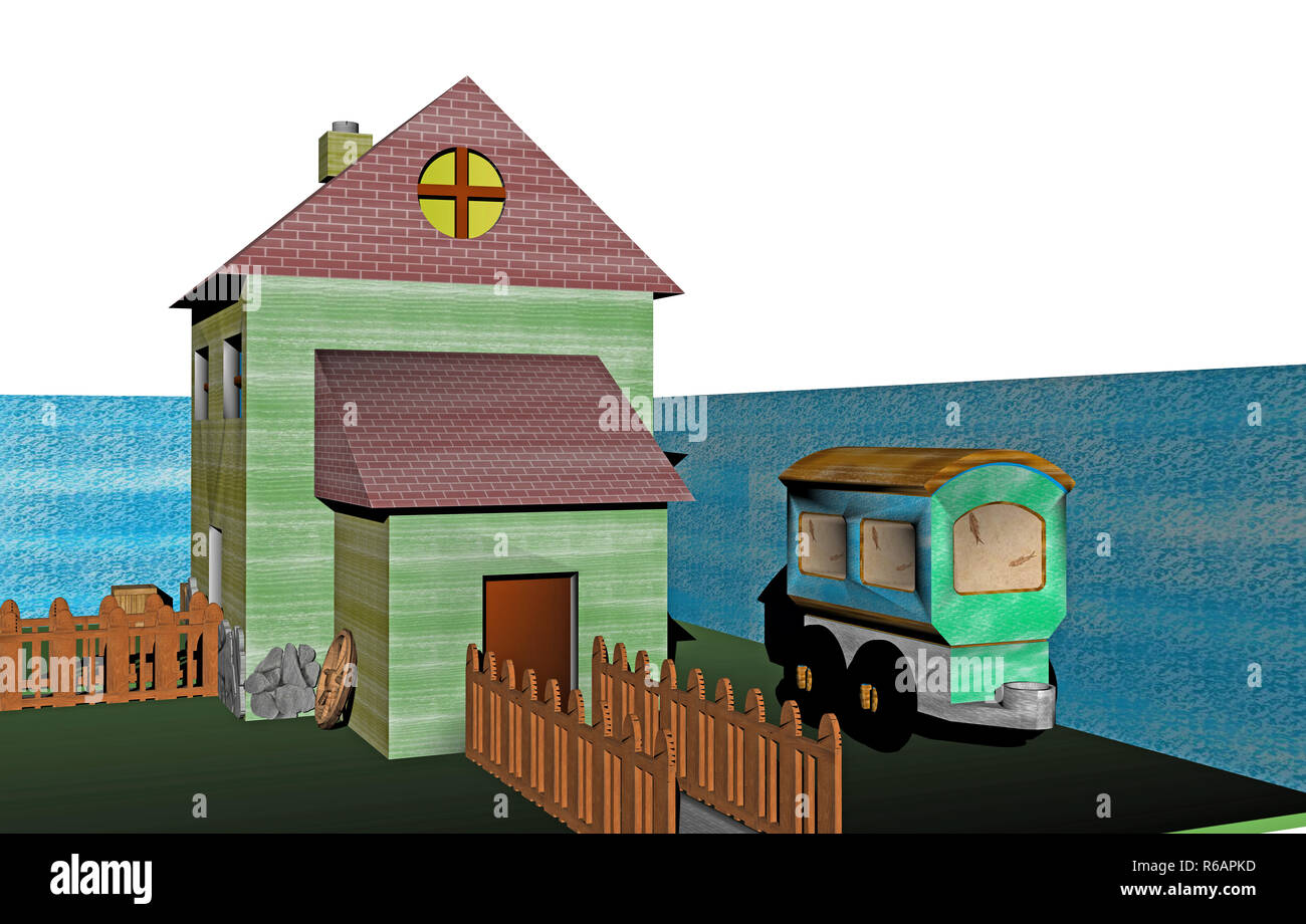 colorful cartoon house Stock Photo - Alamy