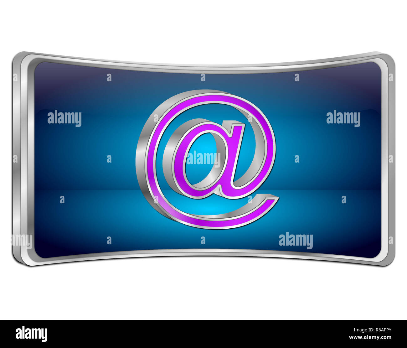 blue E-Mail Button - 3D illustration Stock Photo - Alamy
