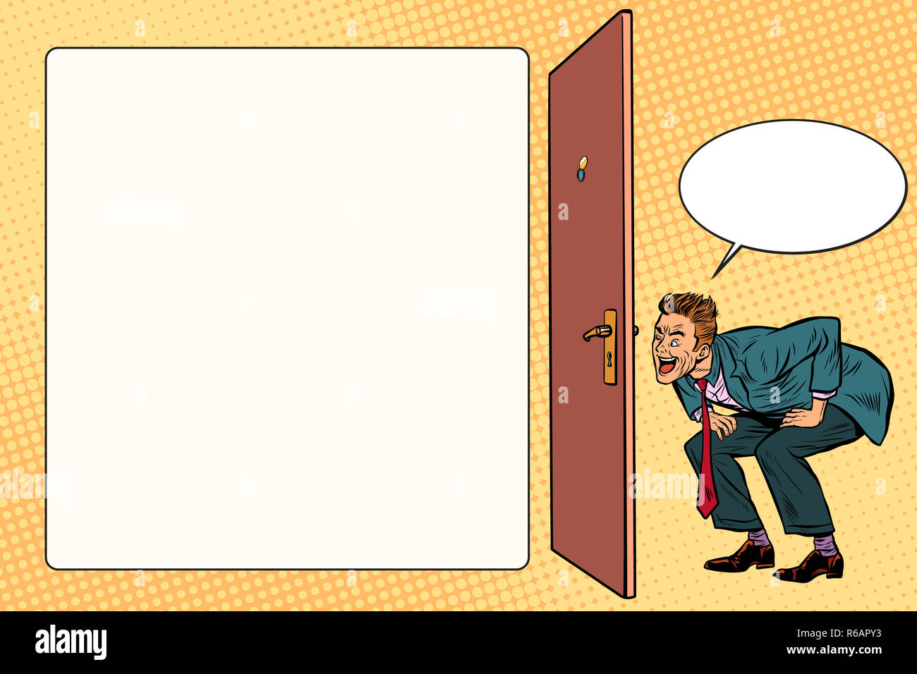 Peeking in peephole hi-res stock photography and images - Alamy