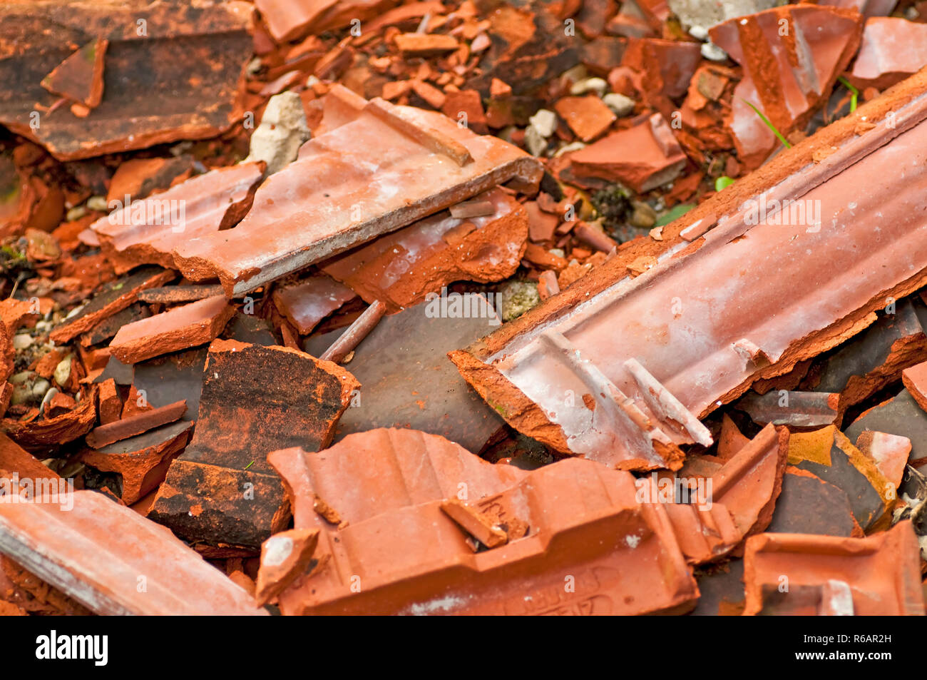 Roof Tiles Rubbish Stock Photo - Alamy