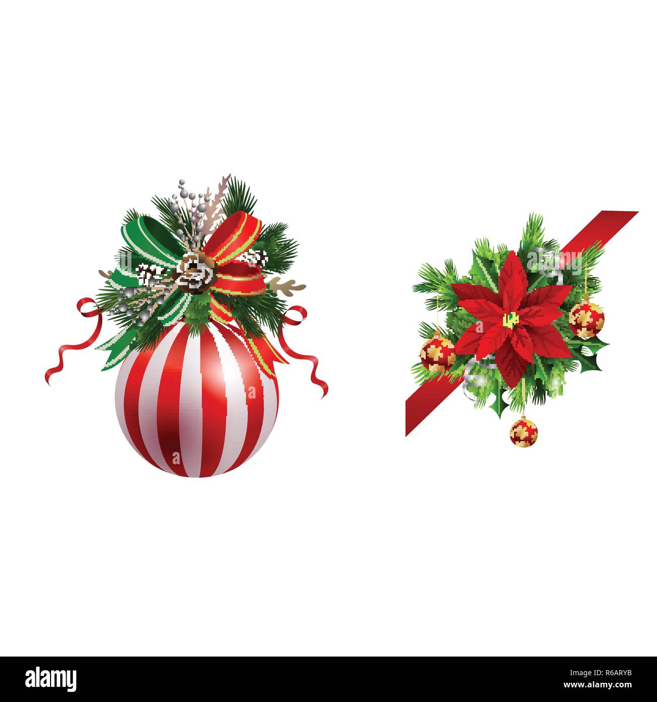 Festive garland christmas decorations Stock Vector Images - Alamy