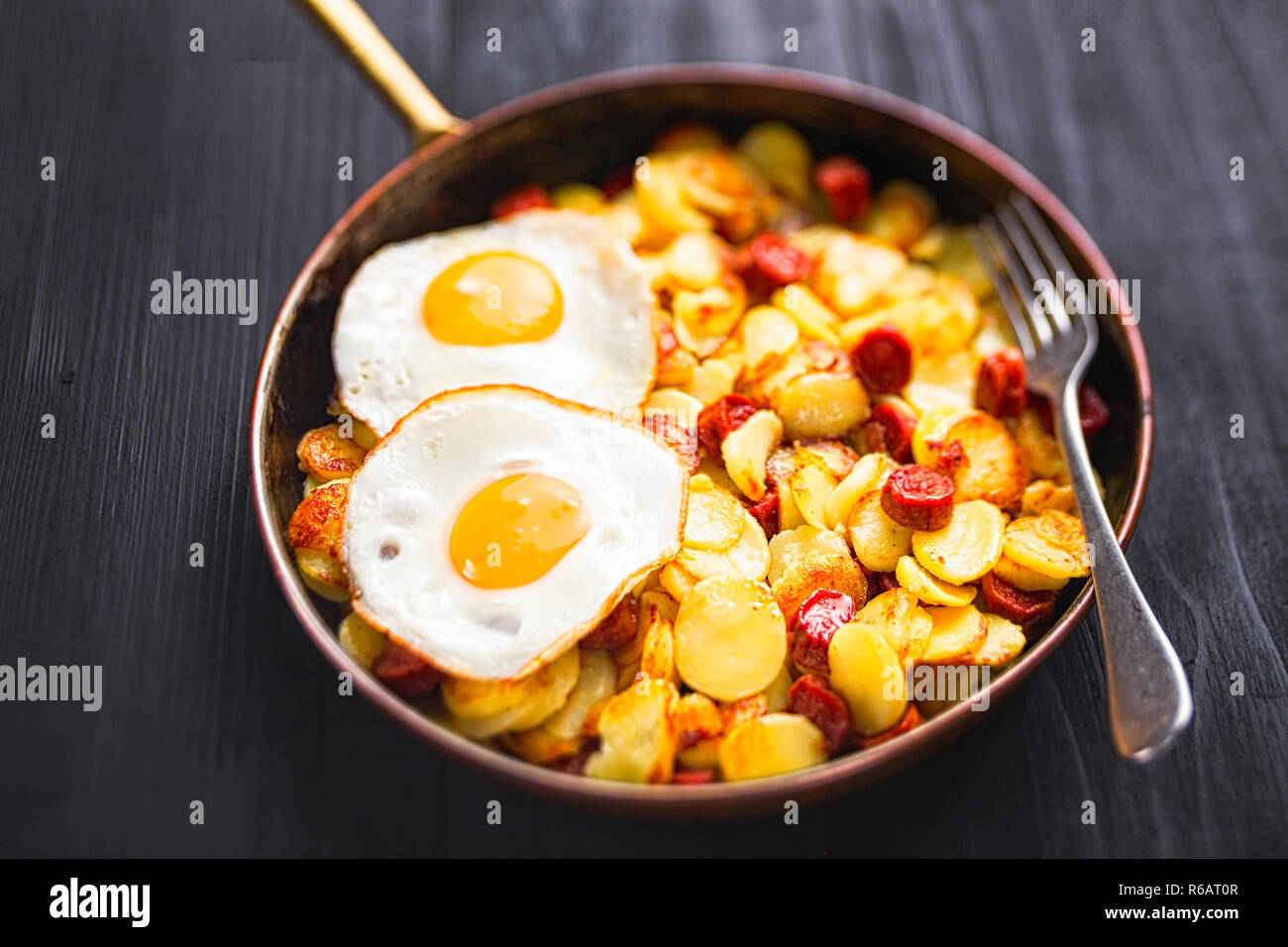 rustic sausage hash breakfast Stock Photo - Alamy