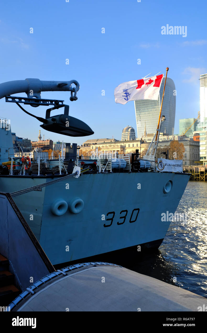 HMCS Halifax seen from HMS Belfast - London UK Stock Photo - Alamy