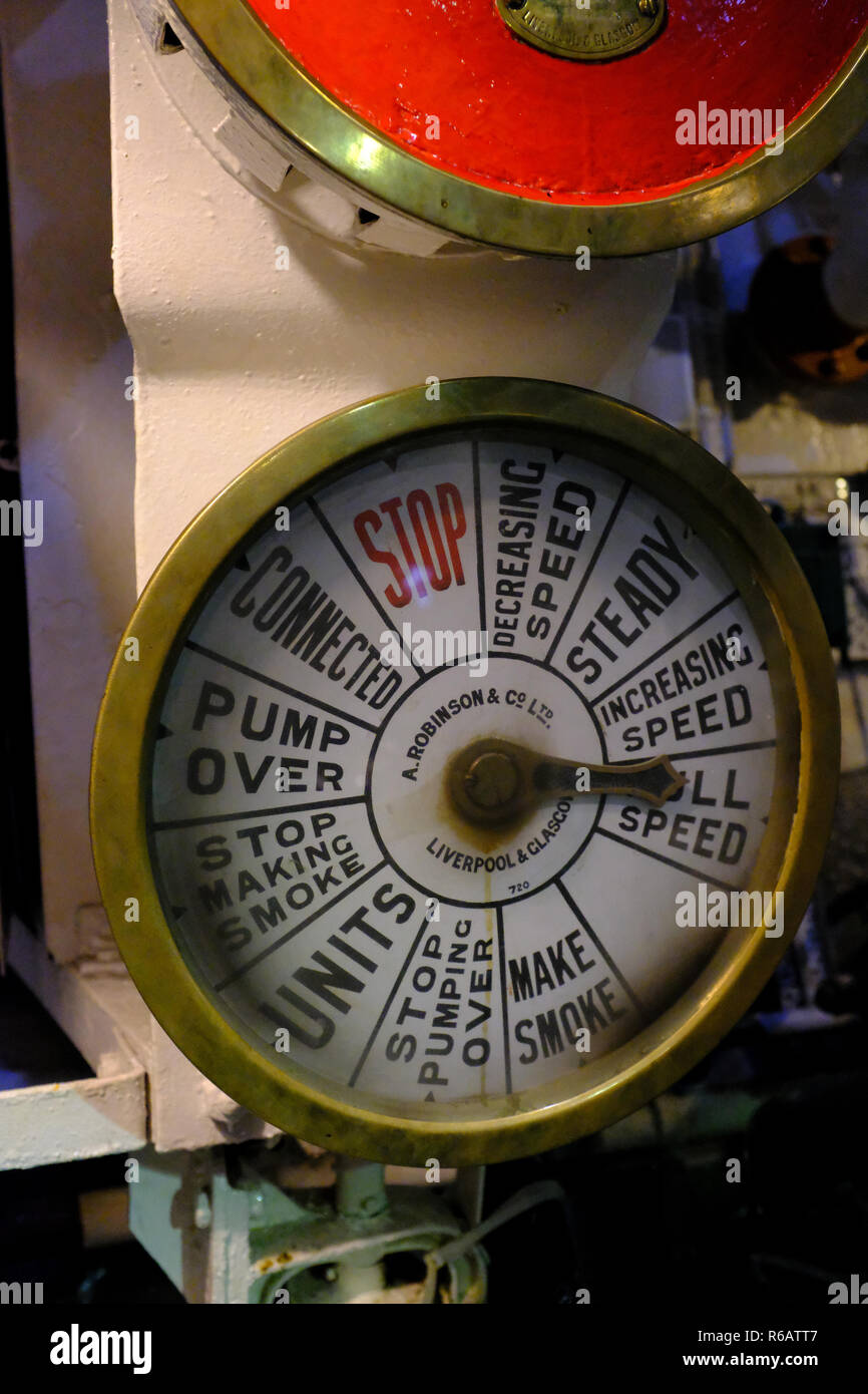 Engine room on HMS Belfast - London UK Stock Photo - Alamy