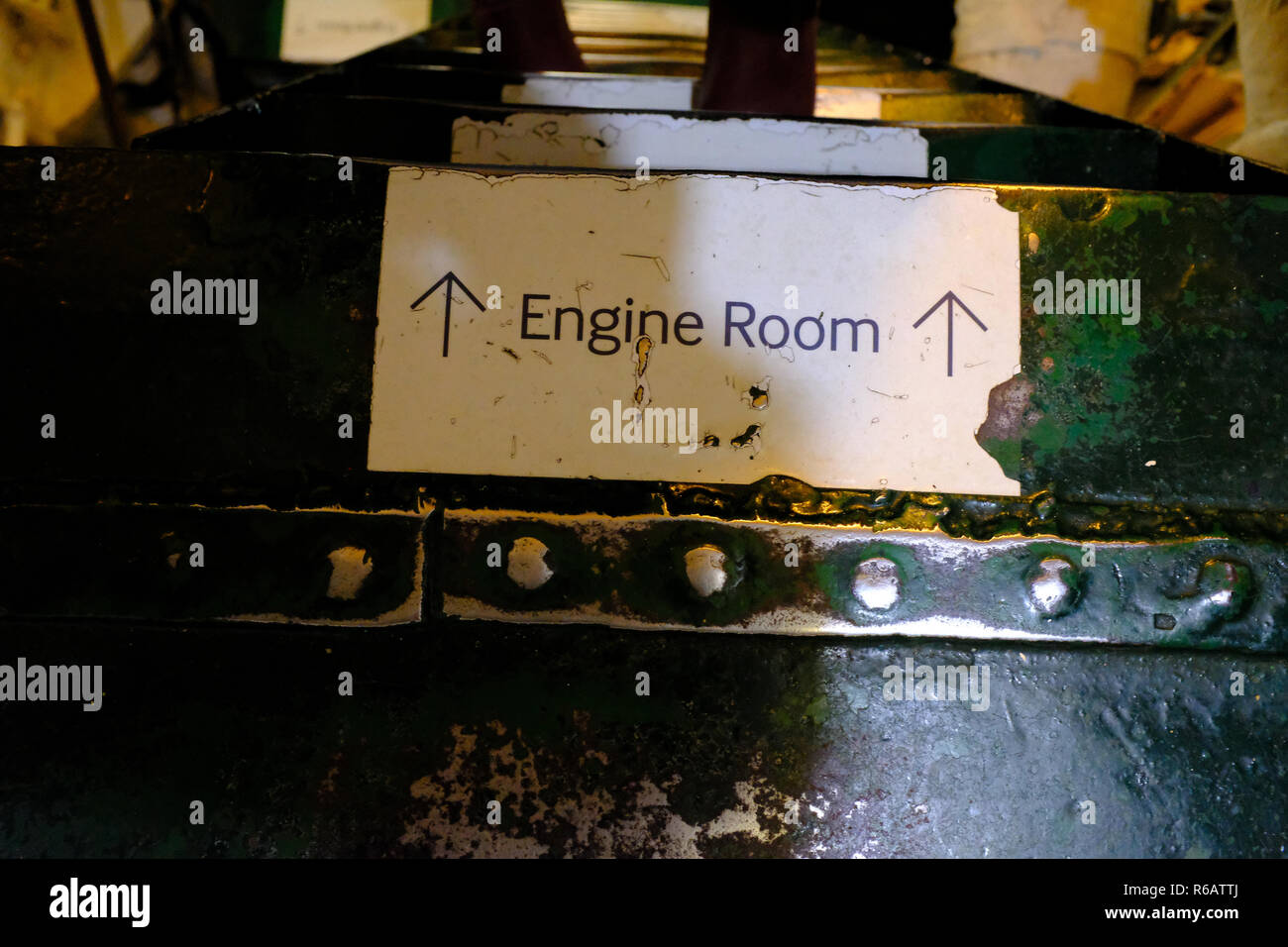 Engine room on HMS Belfast - London UK Stock Photo - Alamy
