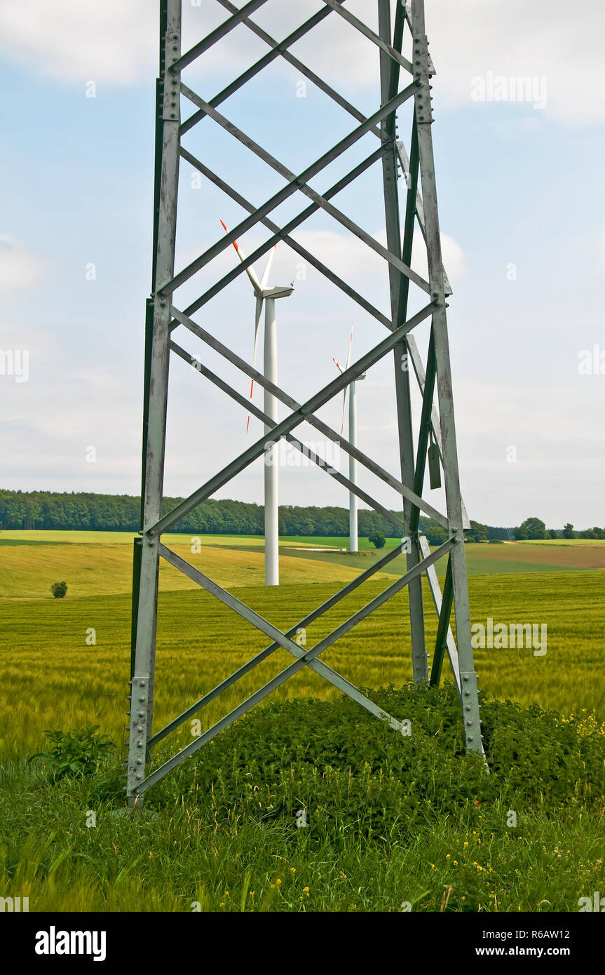 Power Supply And Wind Energy Stock Photo - Alamy