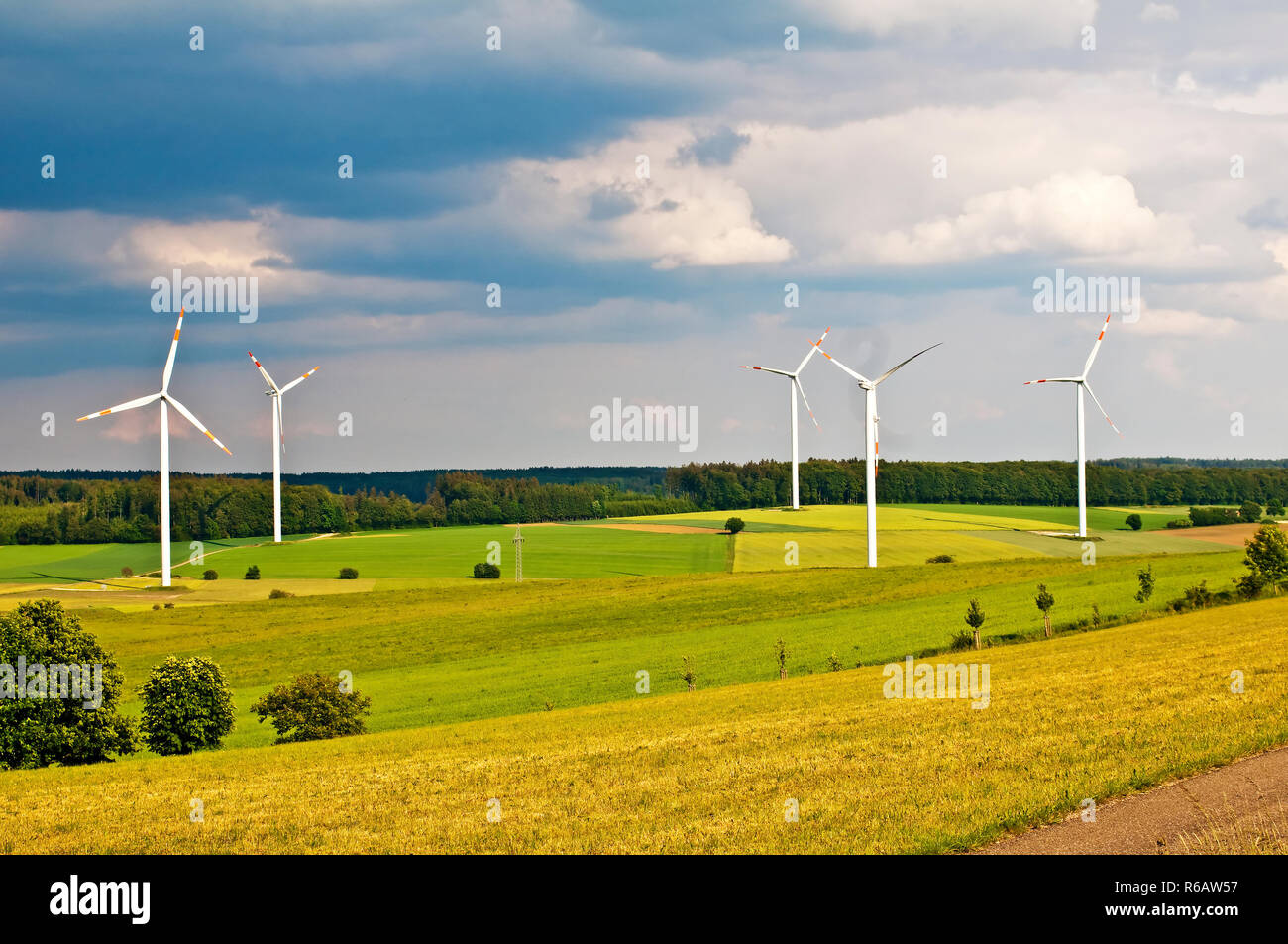 Wind Wheel In Germany Stock Photo - Alamy