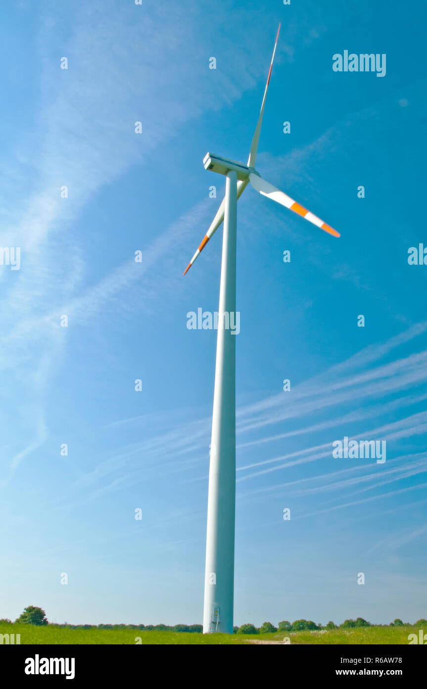 Wind Wheel In Germany Stock Photo - Alamy