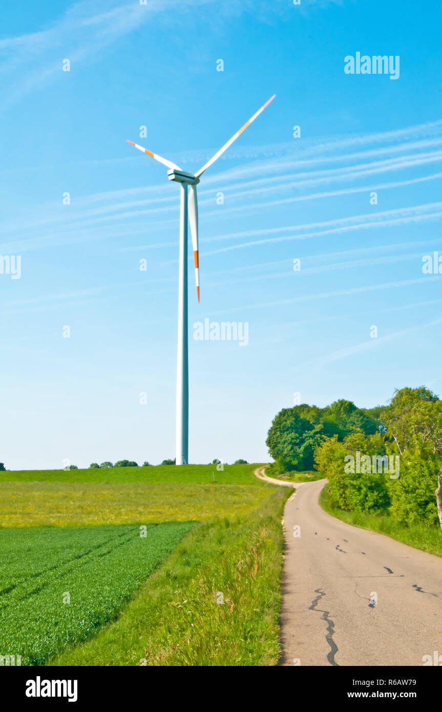 Wind Wheel In Germany Stock Photo - Alamy