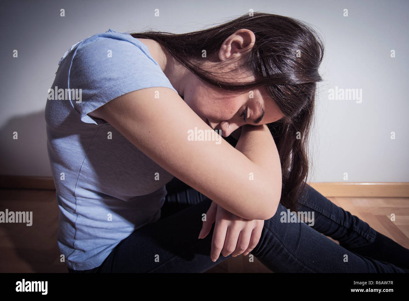 Depression Depressed woman Stock Photo - Alamy