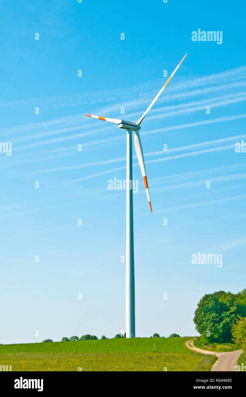 Wind Wheel In Germany Stock Photo - Alamy
