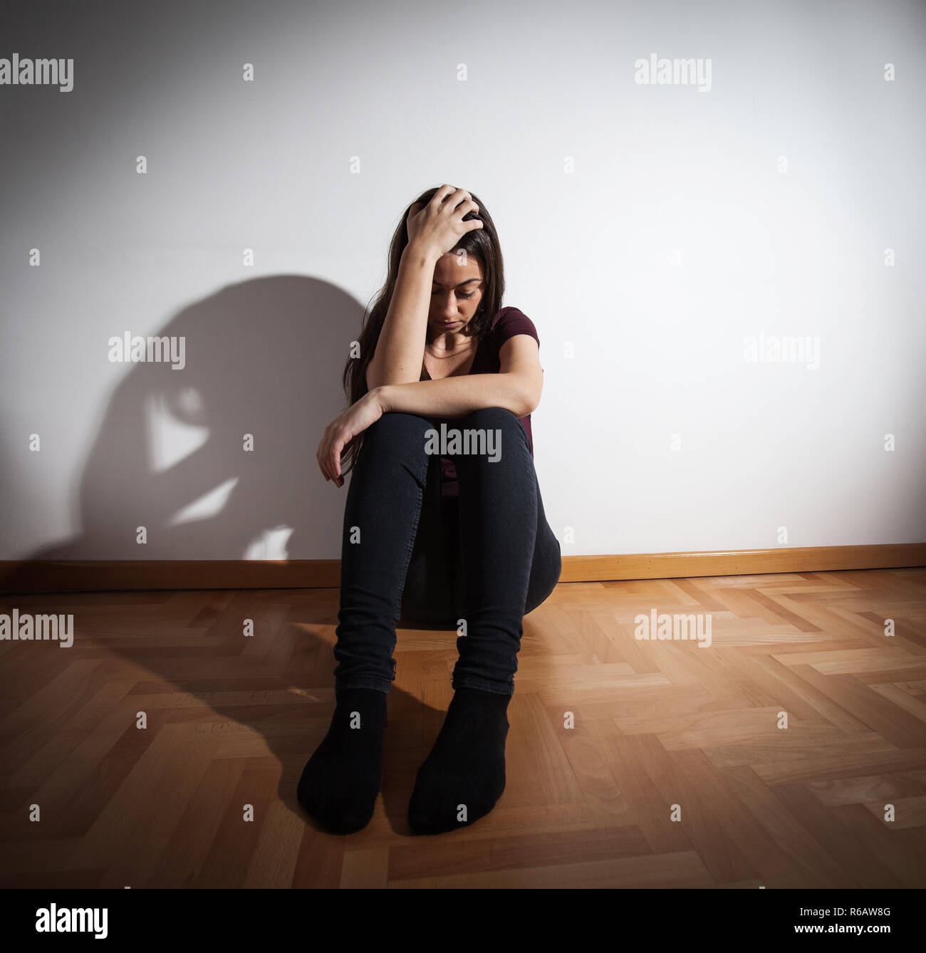 Depression Depressed woman Stock Photo - Alamy