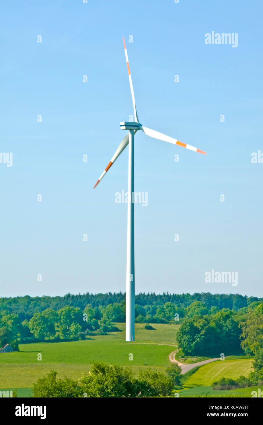 Wind Wheel In Germany Stock Photo - Alamy