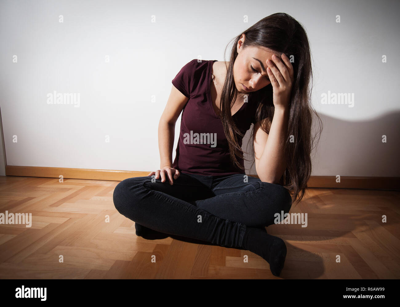 Depression Depressed woman Stock Photo - Alamy