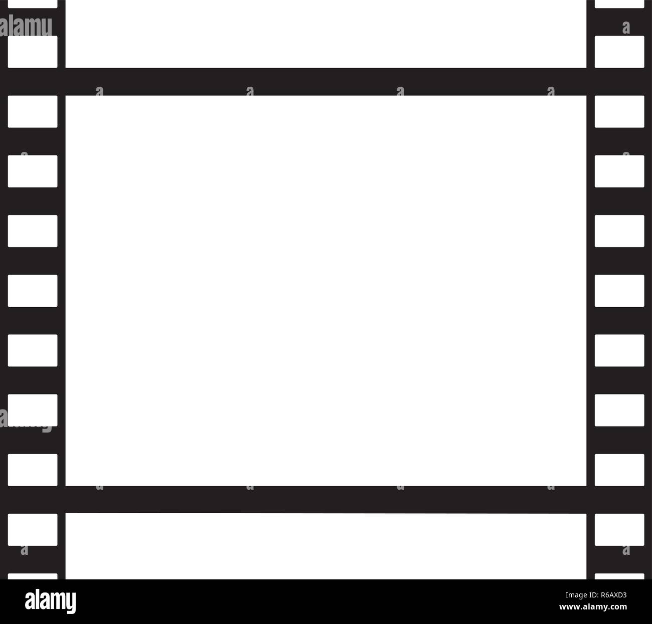 Vector illustration of one classical 35 mm film strip frame isolated on ...