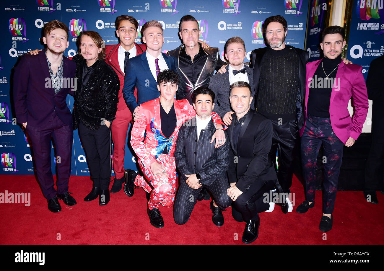 Take That and the cast of The band The Musical attending the Gala Night ...