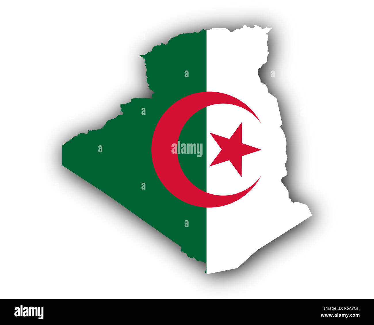 Map of algeria with shadows hi-res stock photography and images - Alamy