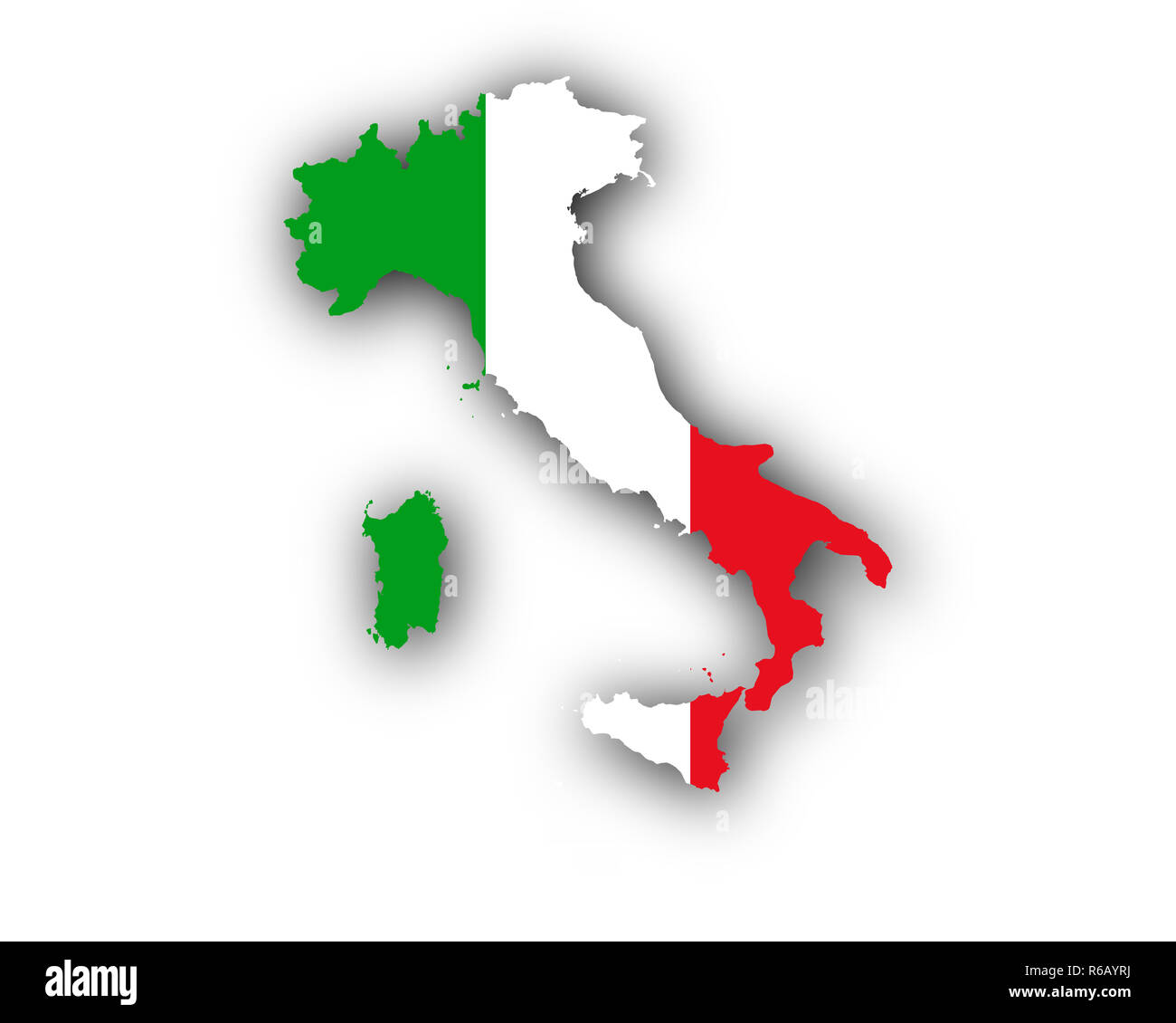 National colours of italy Cut Out Stock Images & Pictures - Alamy