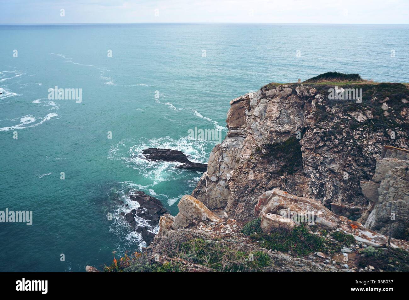 the cliff in the coast Stock Photo - Alamy