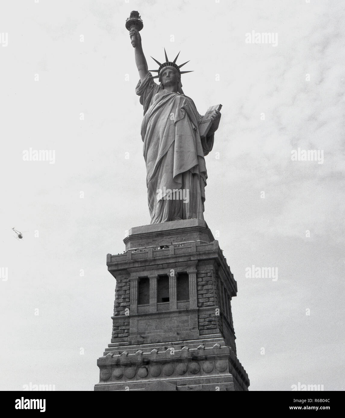 1960s, historical, The Statue of Liberty, a large neoclassical sulpture ...