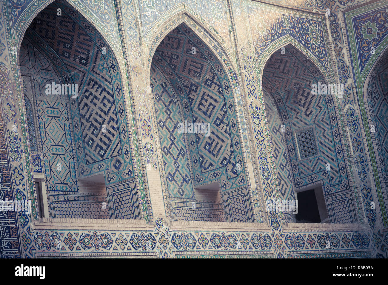 Madrasa facade in Uzbekistan Stock Photo - Alamy
