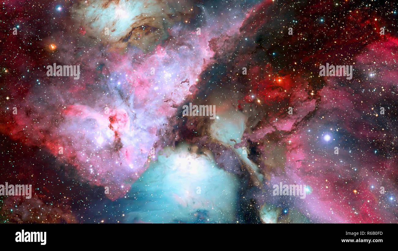 Beautiful nebula, stars and galaxies. Elements of this image furnished ...