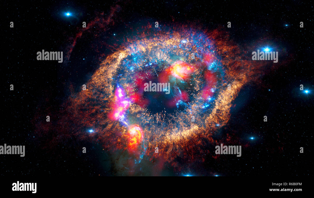 Helix Nebula in constellation Aquarius. Elements of this image ...