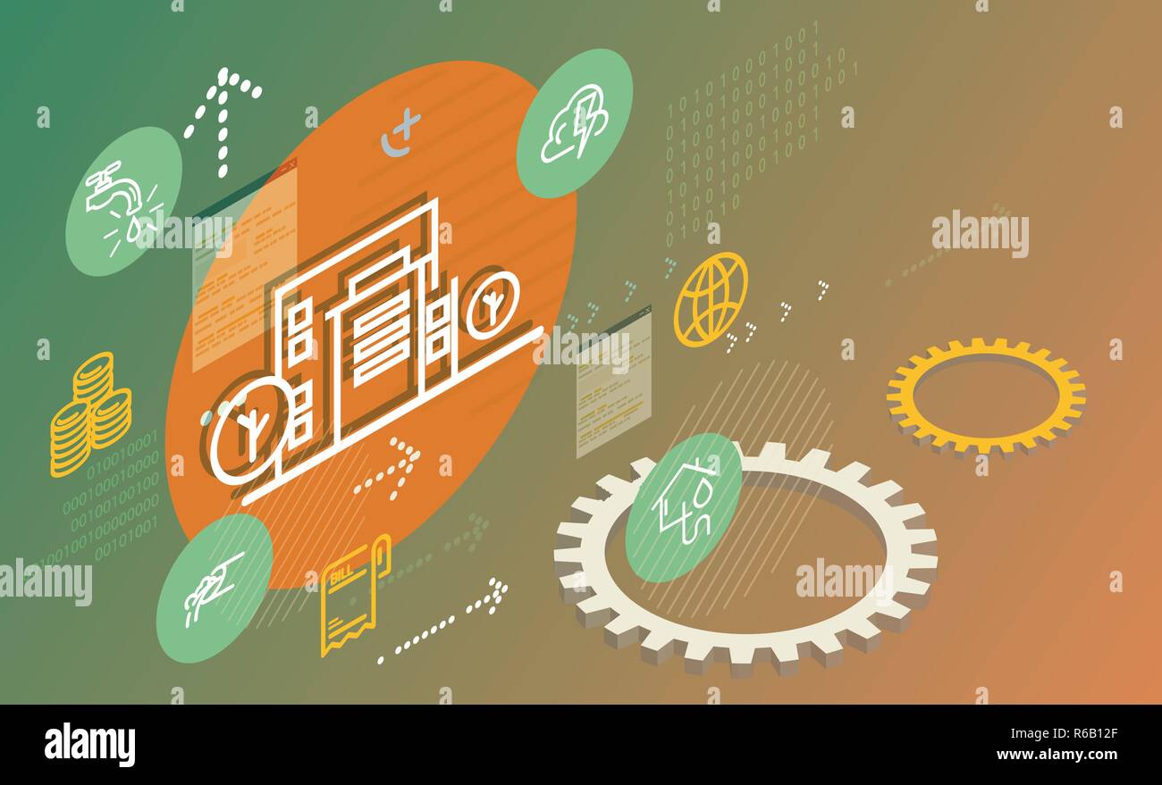 Smart city waste illustration hi-res stock photography and images - Alamy