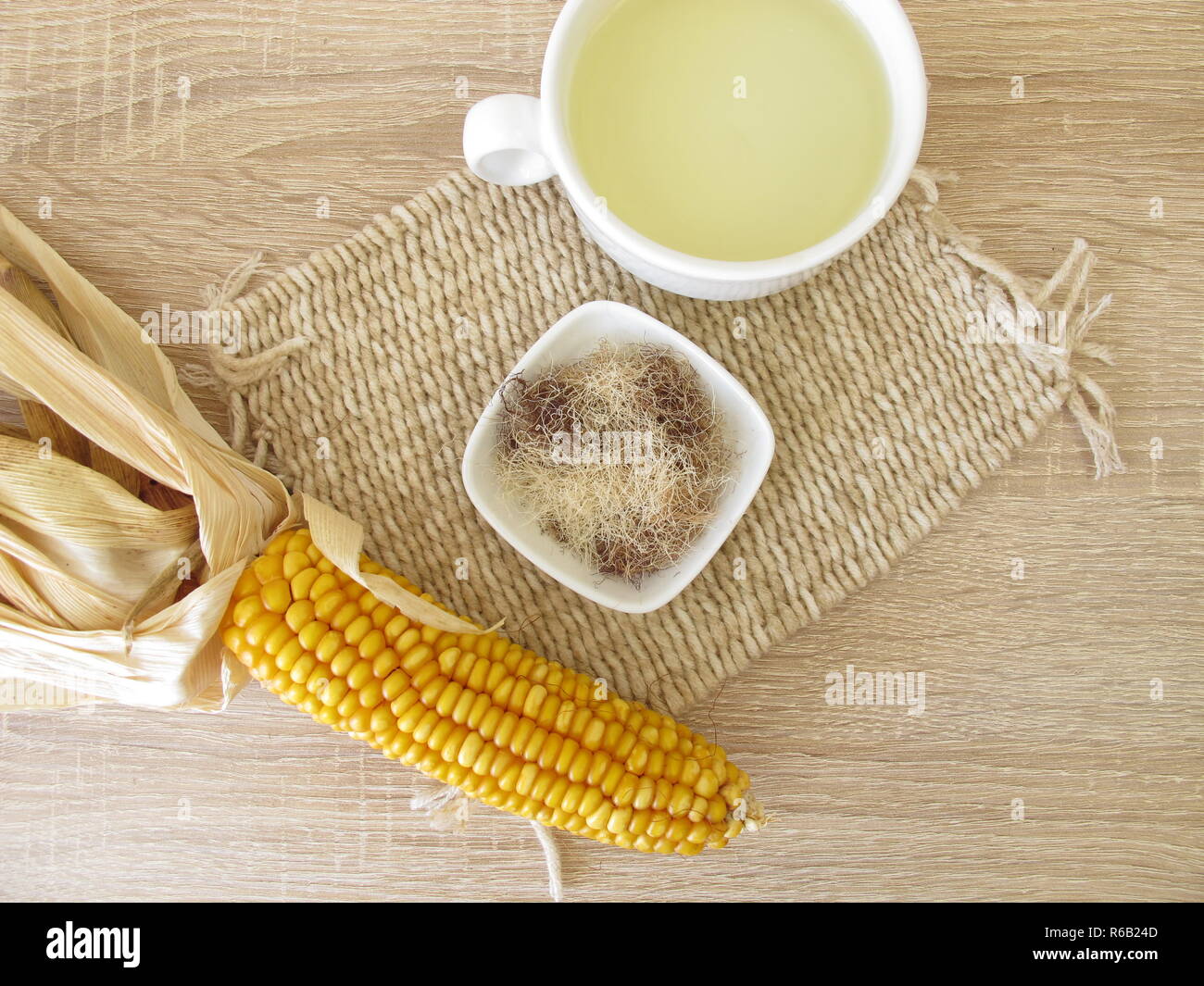 tea with corn beard,corn bear tea,maydis stigma Stock Photo - Alamy