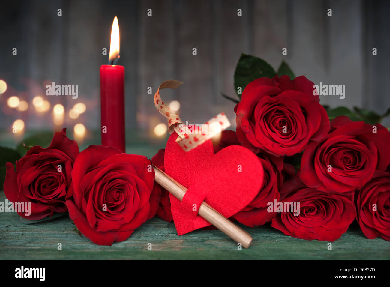 beautiful romantic still life for valentines day Stock Photo - Alamy