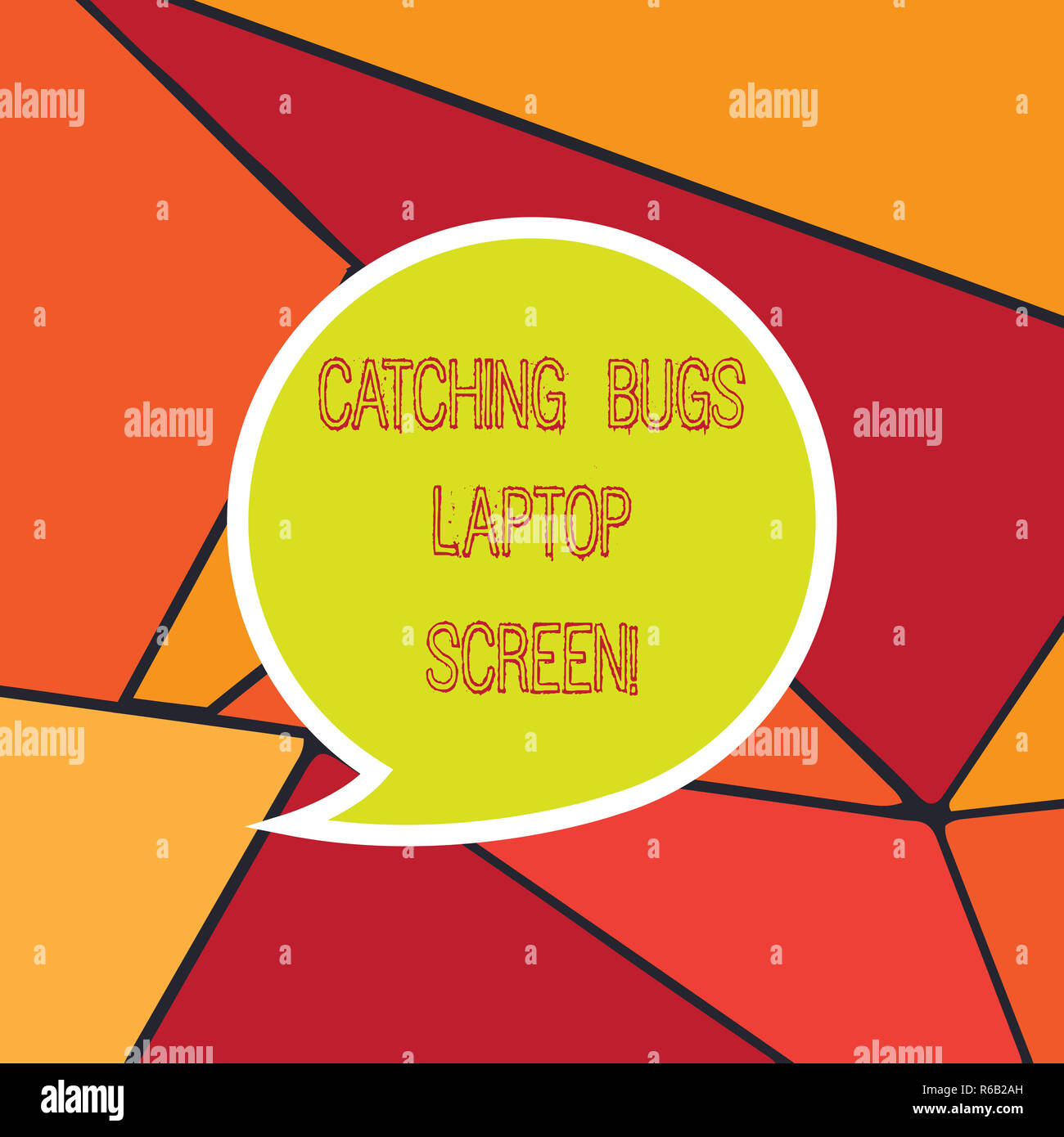 Handwriting text Catching Bugs Laptop Screen. Concept meaning Computer ...