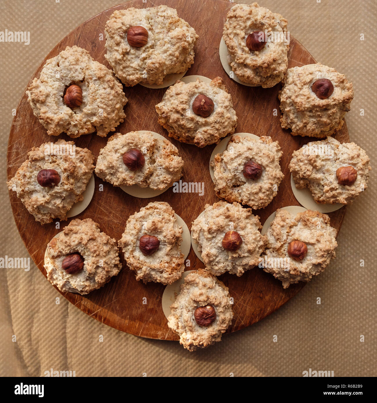 macaroons with hazelnut Stock Photo - Alamy