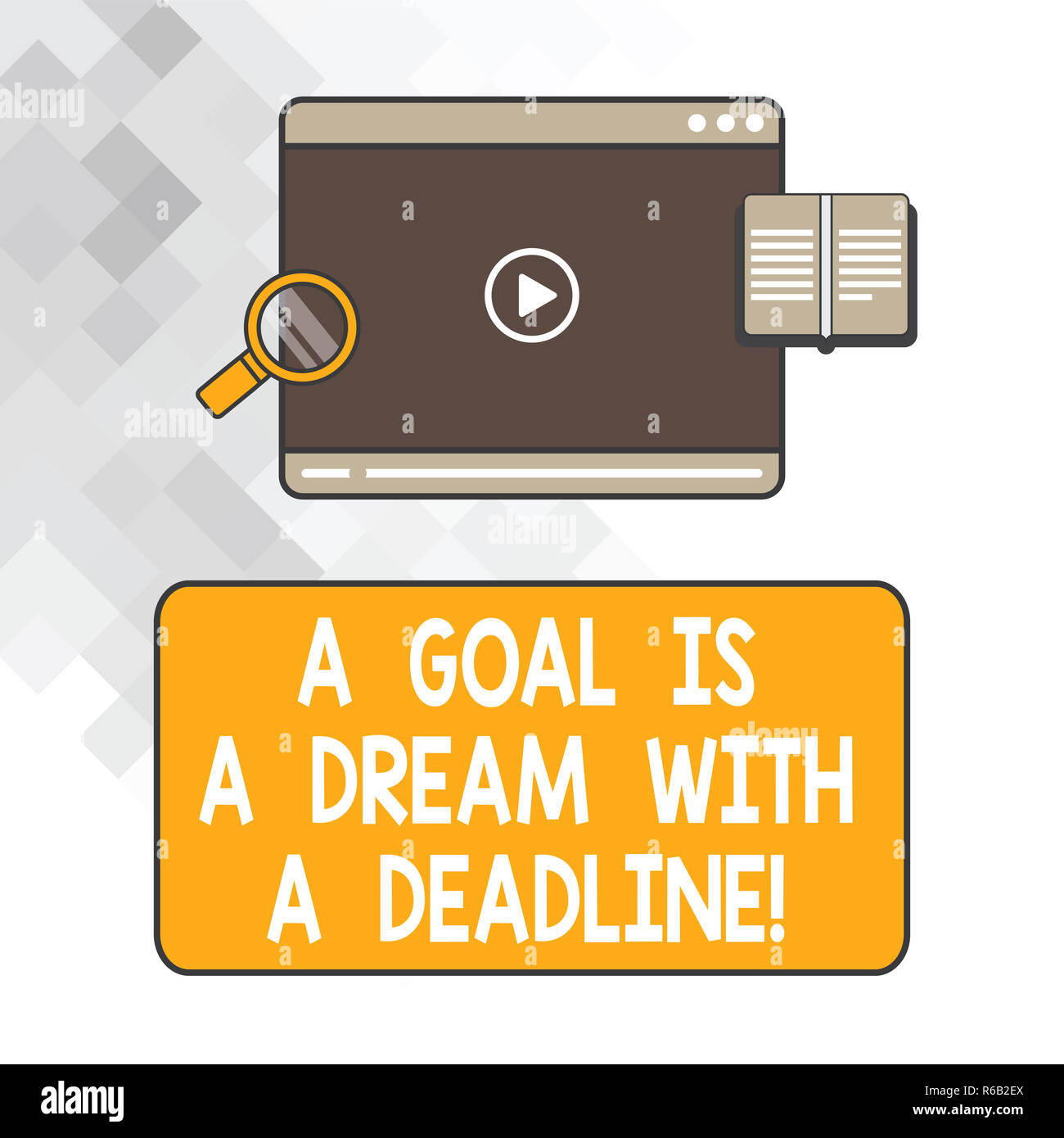 Writing note showing A Goal Is A Dream With A Deadline. Business photo ...