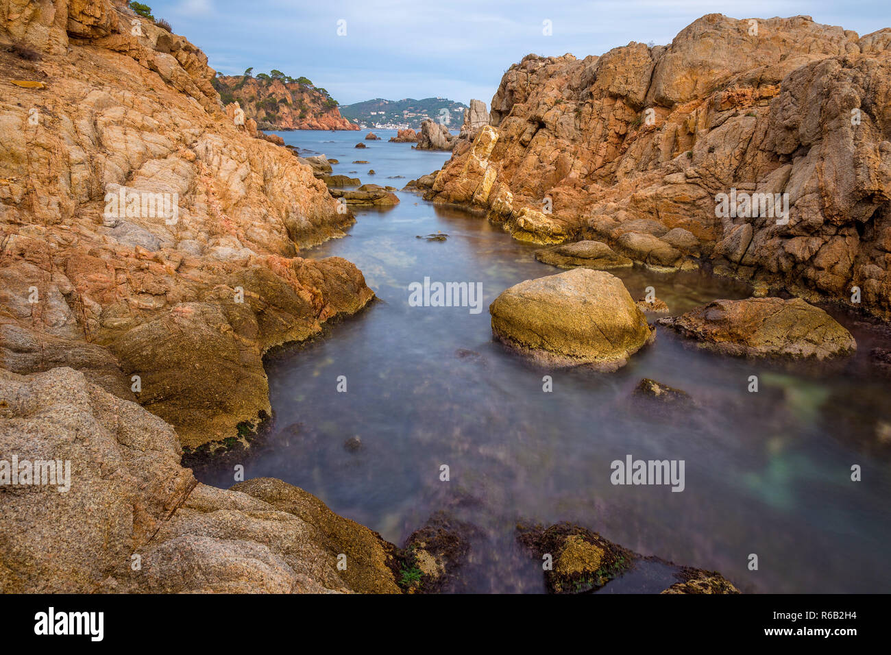 Nice detail from Costa Brava coastal in Spain, La Fosca Stock Photo - Alamy