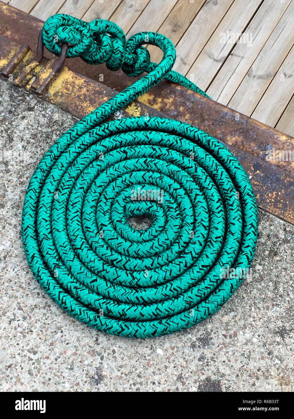 Rope Role In A Port Stock Photo - Alamy