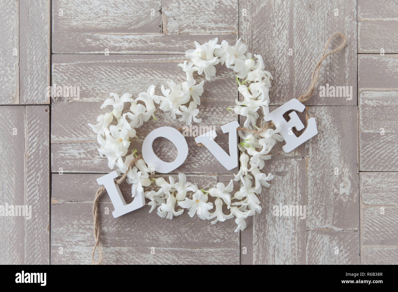 Heart Made From Flowers Stock Photo - Alamy