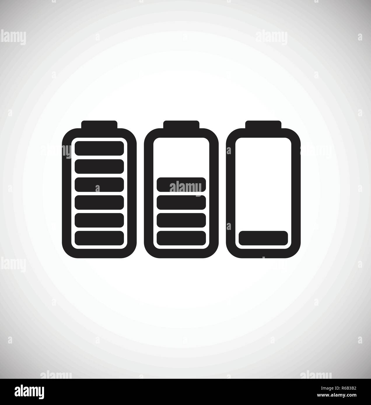 Drone battery charge icon on white background for graphic and web ...