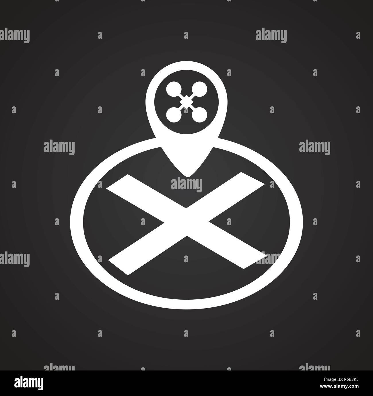 Drone landing pad icon hi-res stock photography and images - Alamy