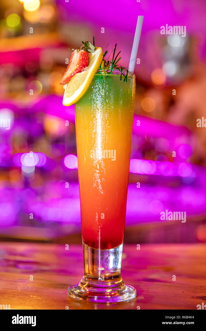cocktails drinks on the bar Stock Photo - Alamy