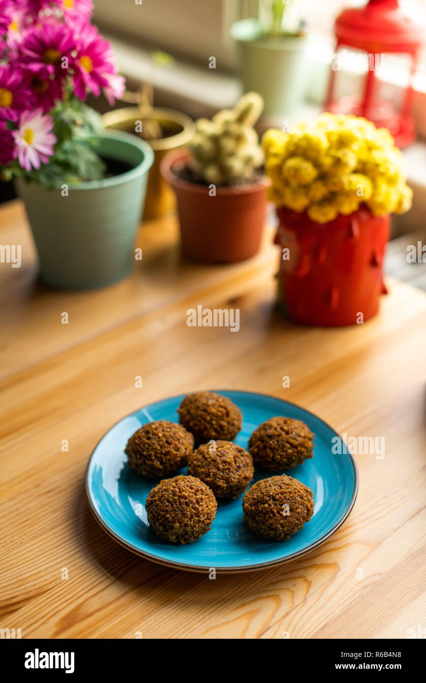 Top view falafel balls hi-res stock photography and images - Alamy