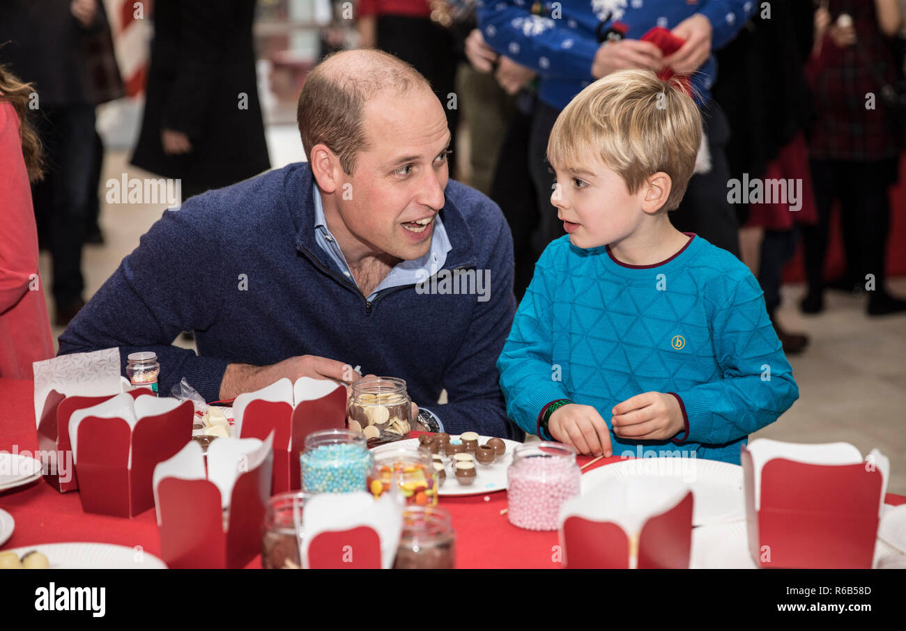 The Duke of Cambridge talks with five years old Harry O'Grady at ...