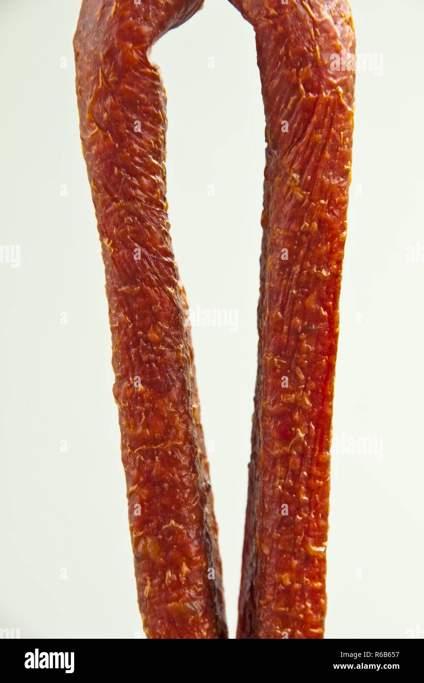 Smoked Sausage Of The Black Forest Stock Photo - Alamy
