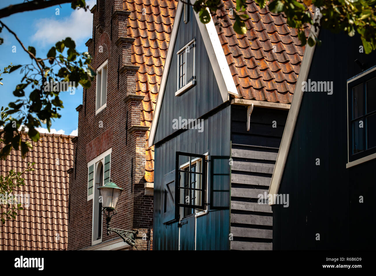Details of cultural heritage in an old Dutch village (De Rijp) in North ...