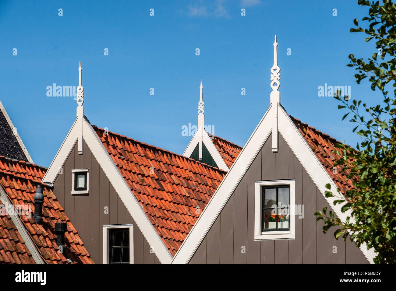 Details of cultural heritage in an old Dutch village (De Rijp) in North ...