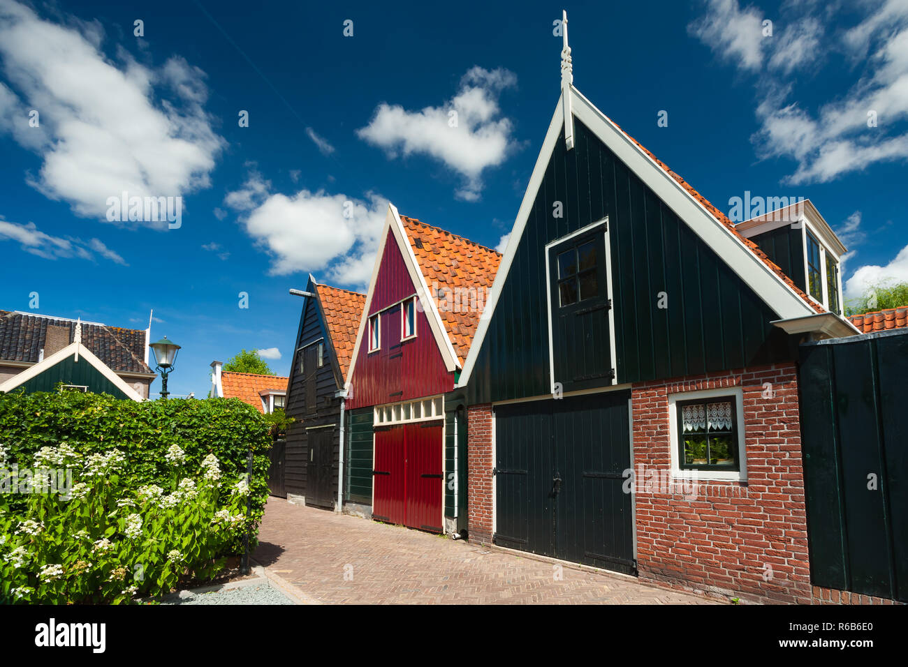 Details of cultural heritage in an old Dutch village (De Rijp) in North ...