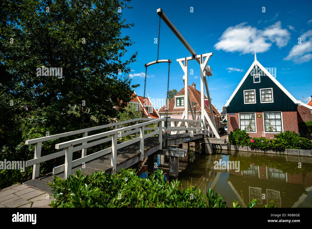 Details of cultural heritage in an old Dutch village (De Rijp) in North ...