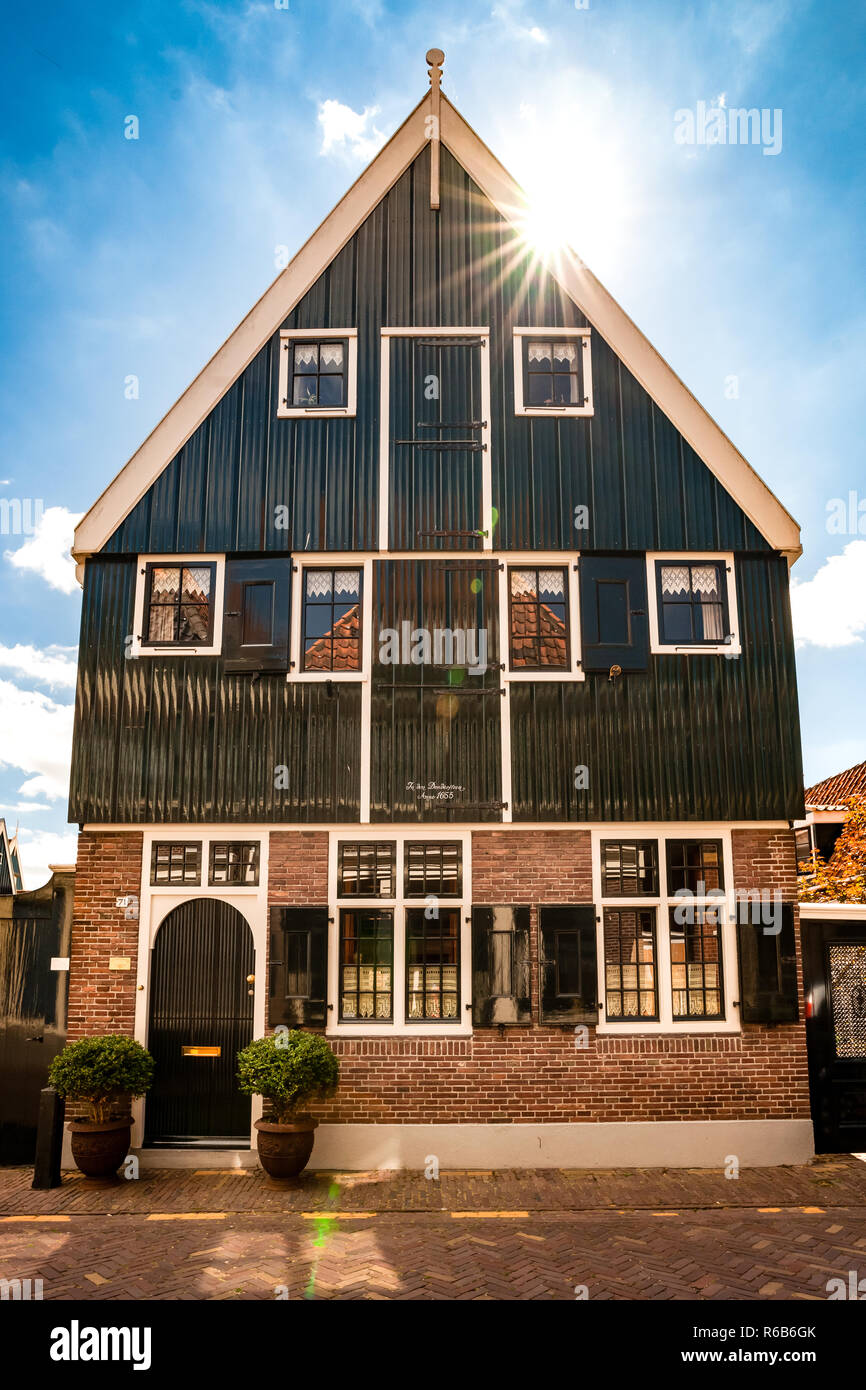 Details of cultural heritage in an old Dutch village (De Rijp) in North ...